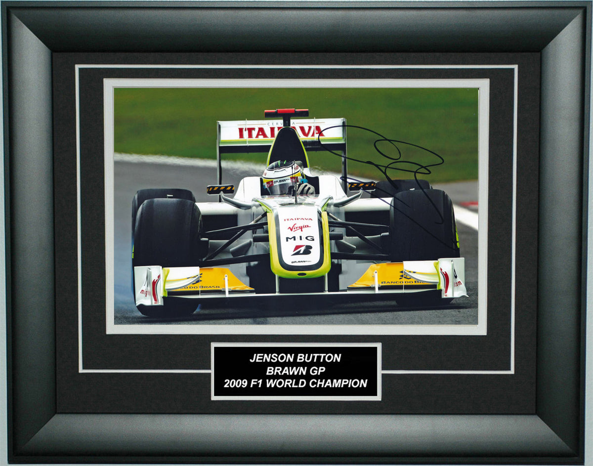 Jenson Button Signed Brawn GP 2009 F1 Champion Photo Frame – Formula World Shop Inc.