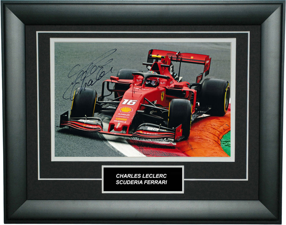 Charles Leclerc Signed 8X12 inches 2019 Scuderia Ferrari Monza GP F1 P ...