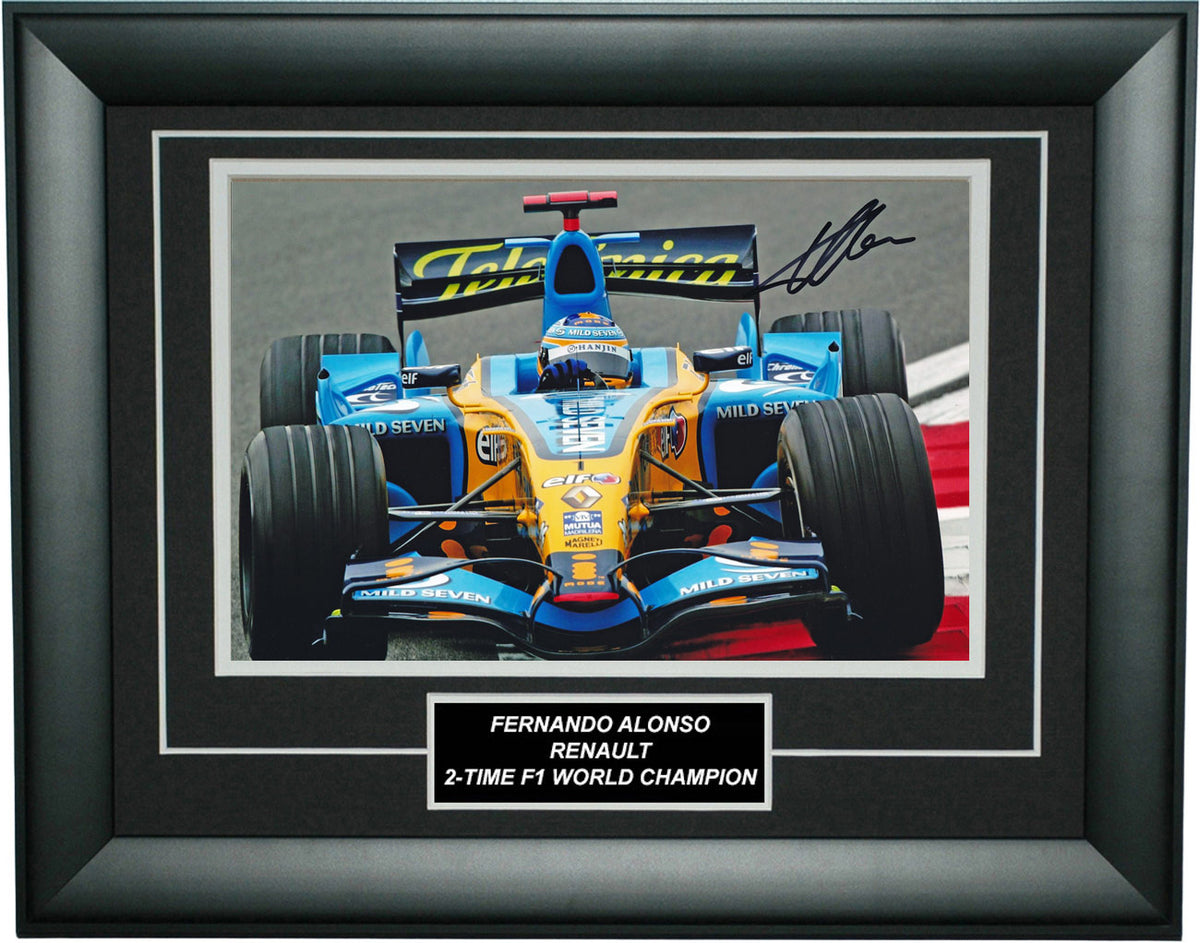Fernando Alonso Signed 8X12 inches 2006 Renault F1 photo Frame ...