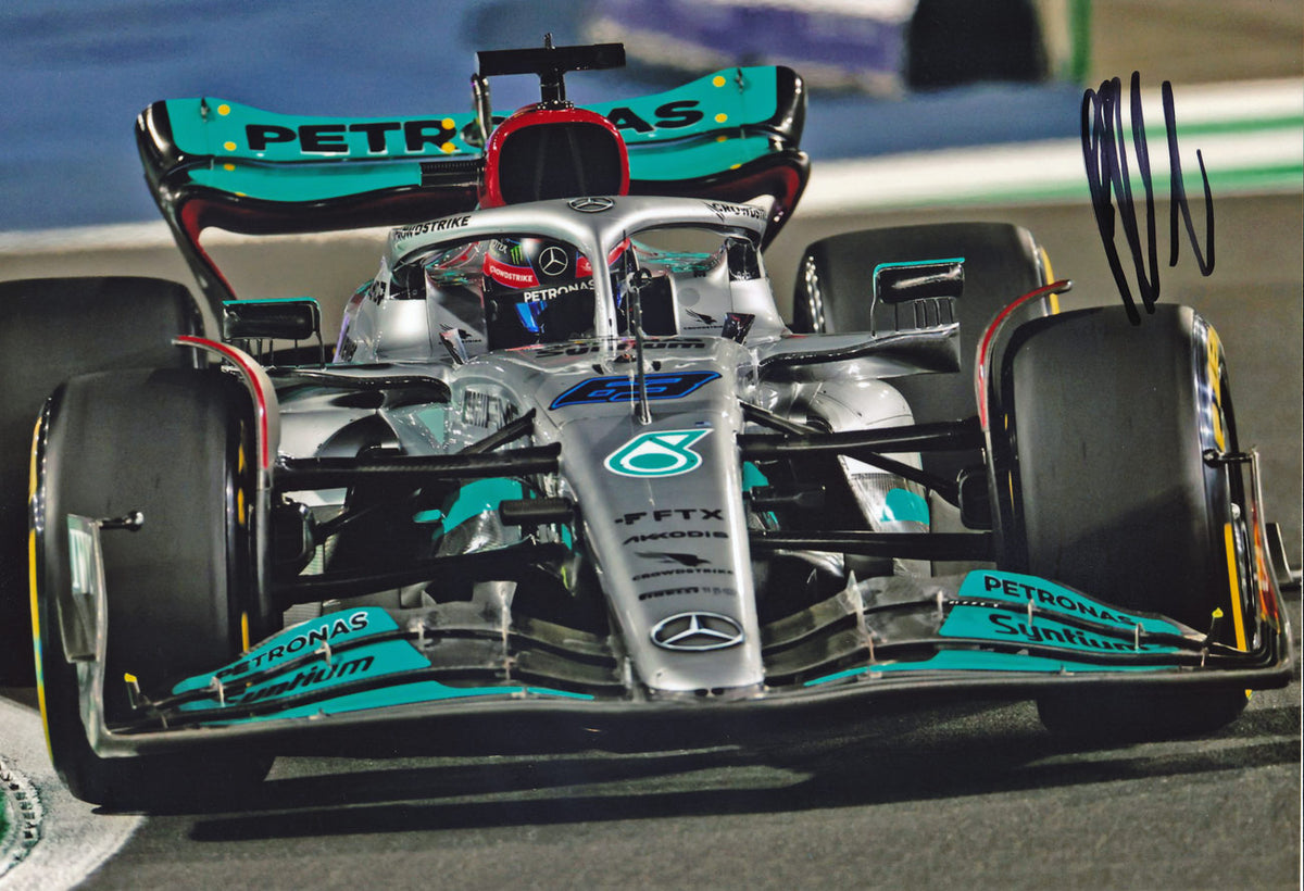 George Russell Signed 8X12 inches Mercedes F1 2022 Photo – Formula ...