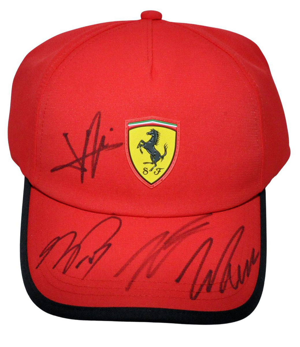 Scuderia Ferrari F1 Cap / Hat Signed by 4 Ferrari Formula One Drivers ...