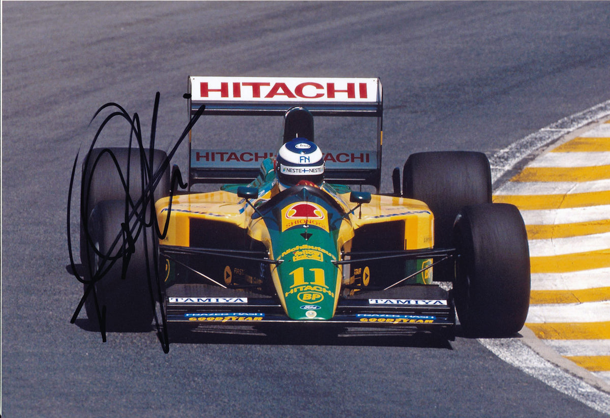Mika Hakkinen Signed 8X12 inches 1992 F1 Lotus Photo – Formula World ...