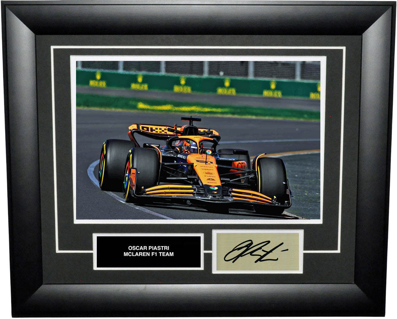Oscar Piastri Signed 15X19 2024 McLaren F1 Photo Montage Frame ...