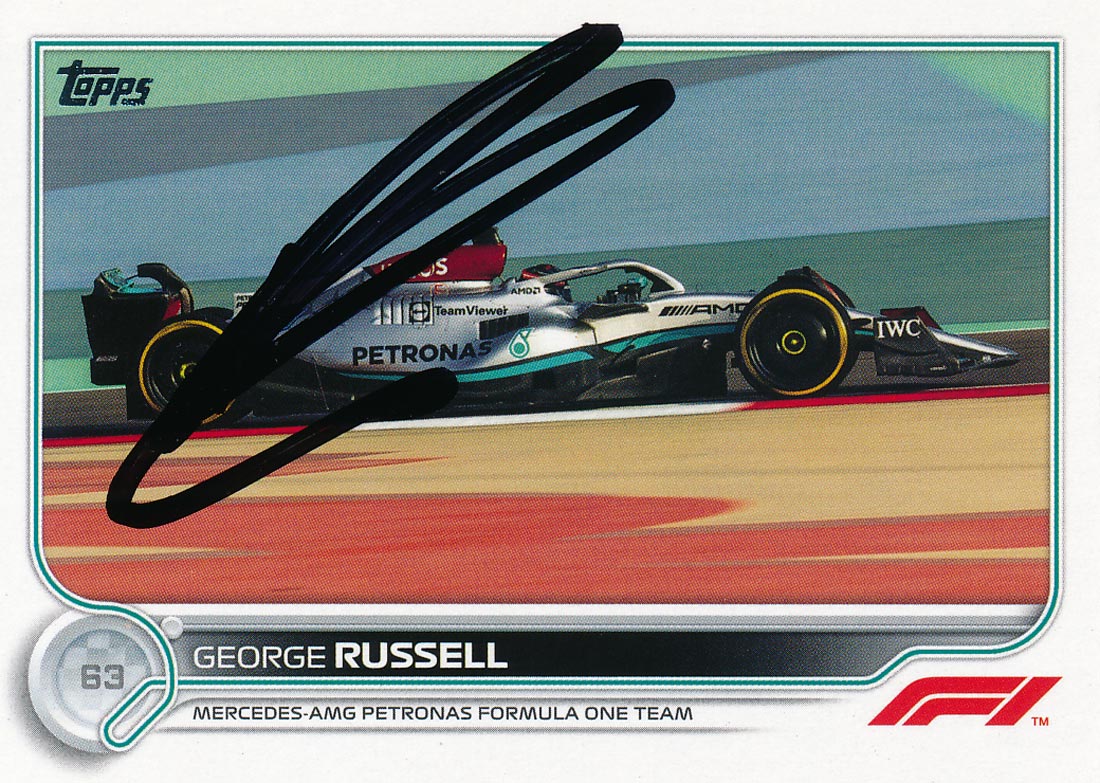 George Russell Signed 2022 Topps Formula 1 Mercedes F1 Team #112 Card ...