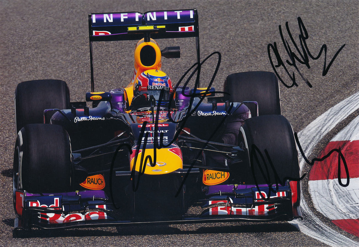 Mark Webber Signed 8X12 inches Red Bull F1 Team 2013 Photo – Formula ...