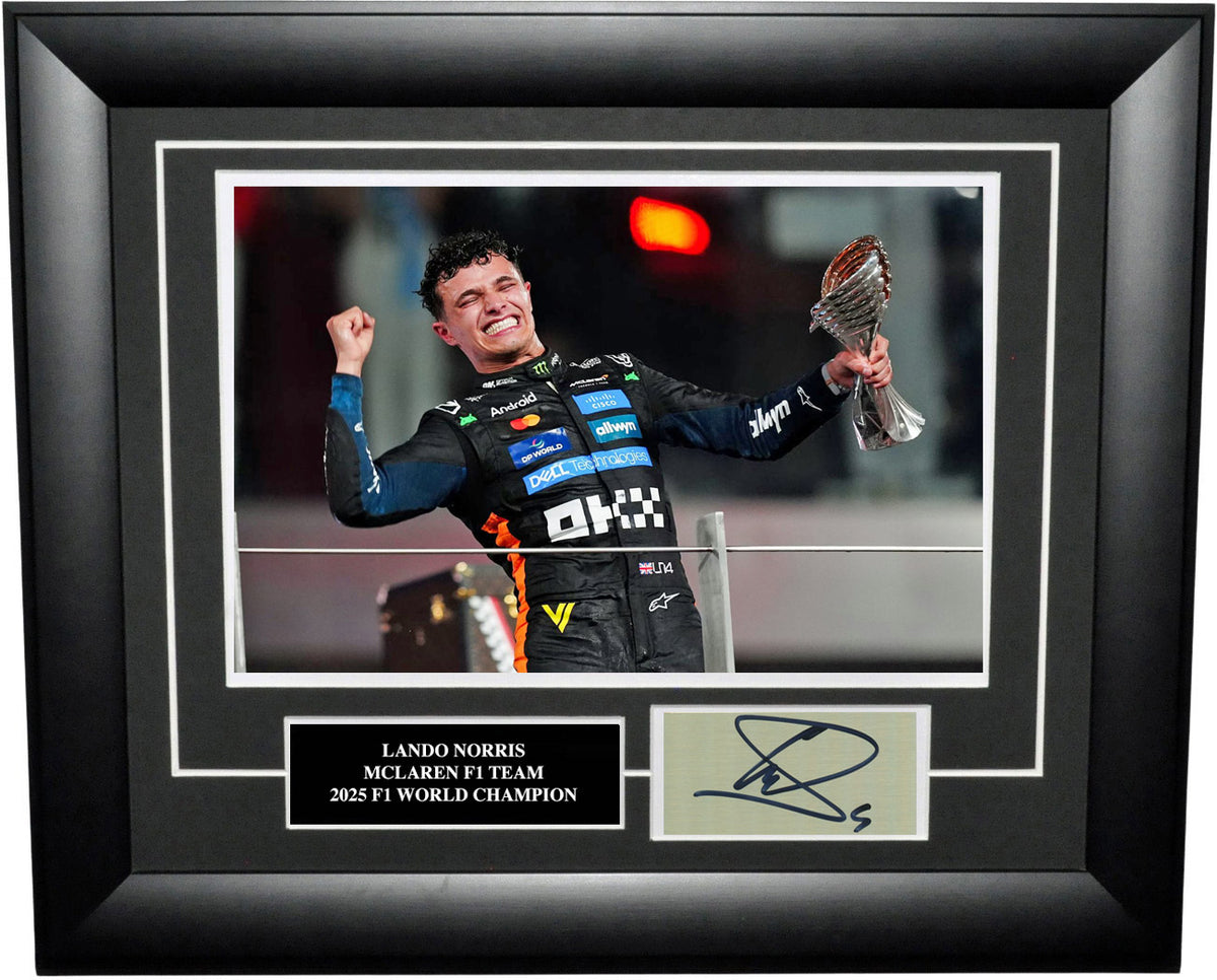 Lando Norris Signed 15X19 inches 2025 McLaren F1 Photo Montage Frame ...