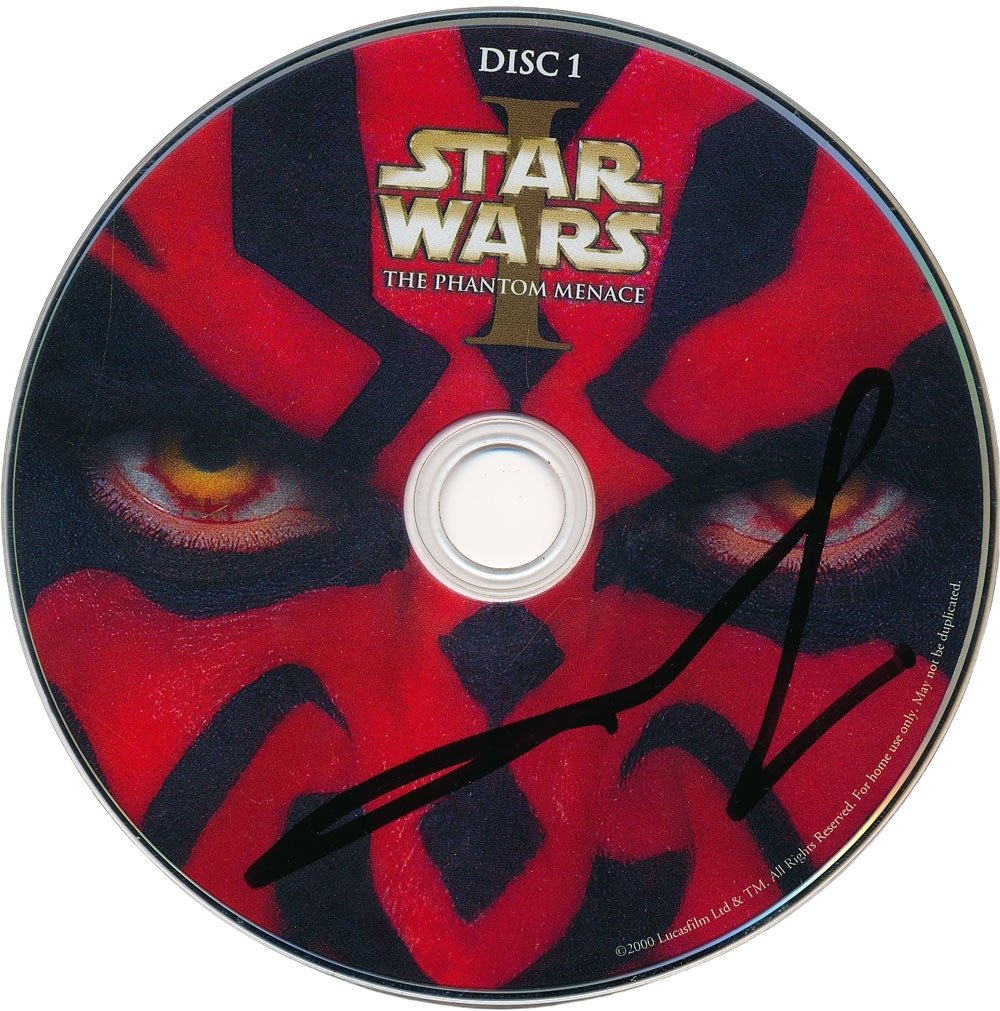 GEORGE LUCAS Signed STAR WARS I The Phantom Menace DVD Disc 1 – Formula ...