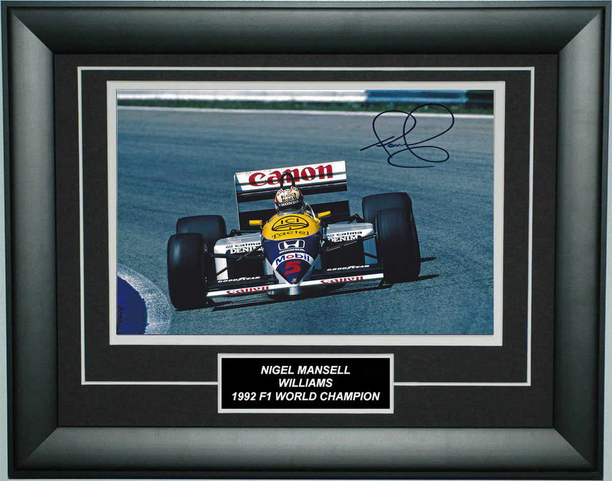 Nigel Mansell Signed 8X12 Inches Williams F1 Photo Frame – Formula ...