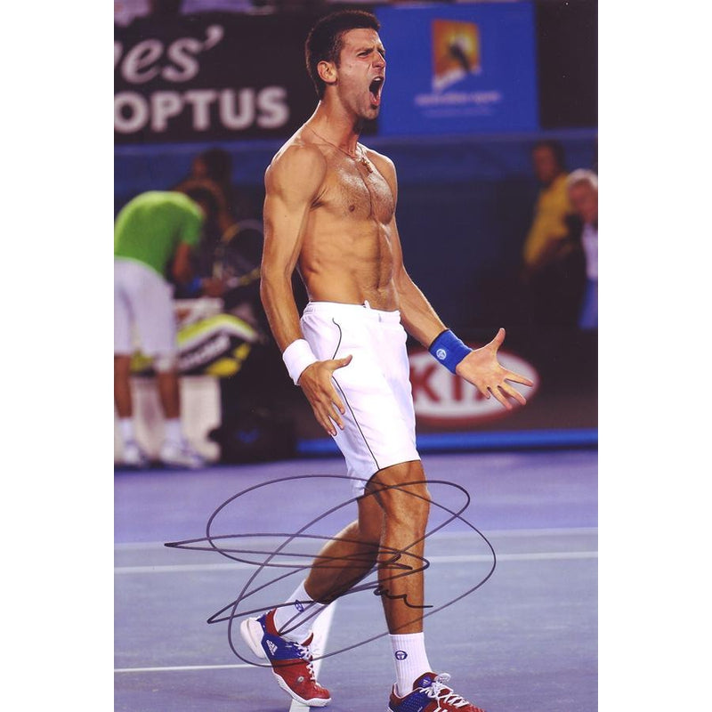 Novak Djokovic Signed 8X12 Inches Tennis Photo – Formula World Shop Inc.
