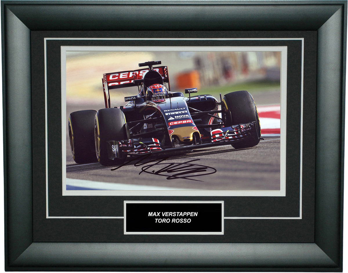 Max Verstappen Signed 8X12 inches 2015 Toro Rosso F1 Photo Frame ...