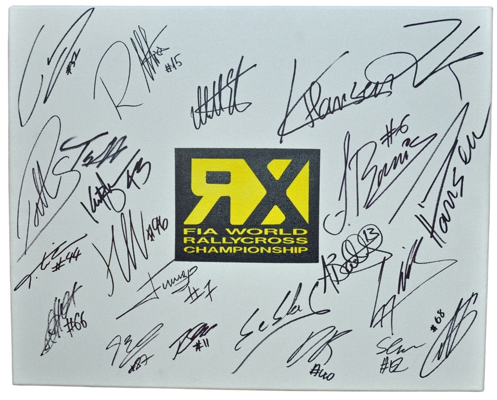 Ken Block + 21 Rallycross RX & Junior 2017 Drivers Signed 16X20 Rallyc ...