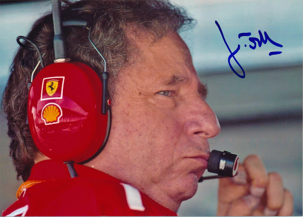 Jean Todt Signed 5X7 Inches Ferrari Photo – Formula World Shop Inc.