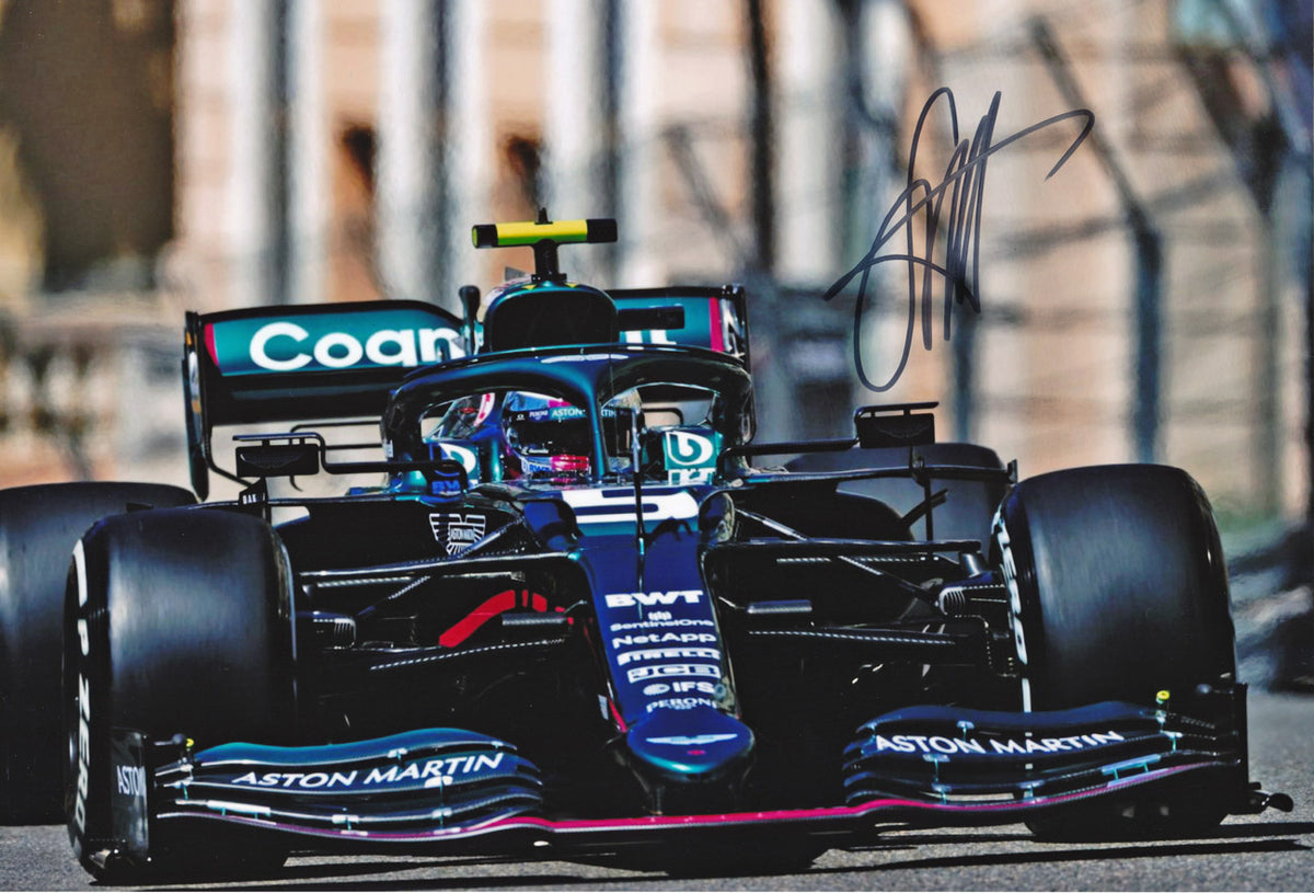 Sebastian Vettel Signed 8X12 Inches 2021 Aston Martin Monaco Grand Pri ...