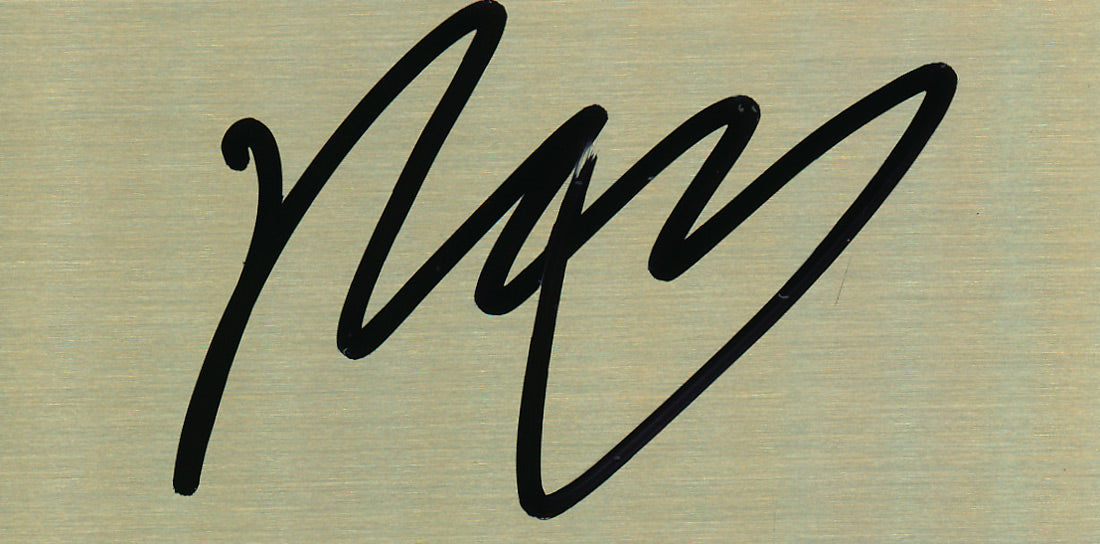 Guanyu Zhou Signed 2X4 inches Brass Plaque – Formula World Shop Inc.