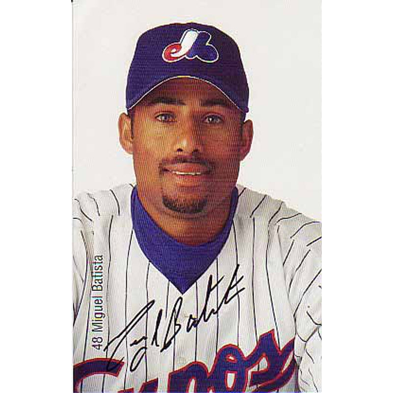 Miguel Batista Signed 4x6 inches Montreal Expos card – Formula World ...