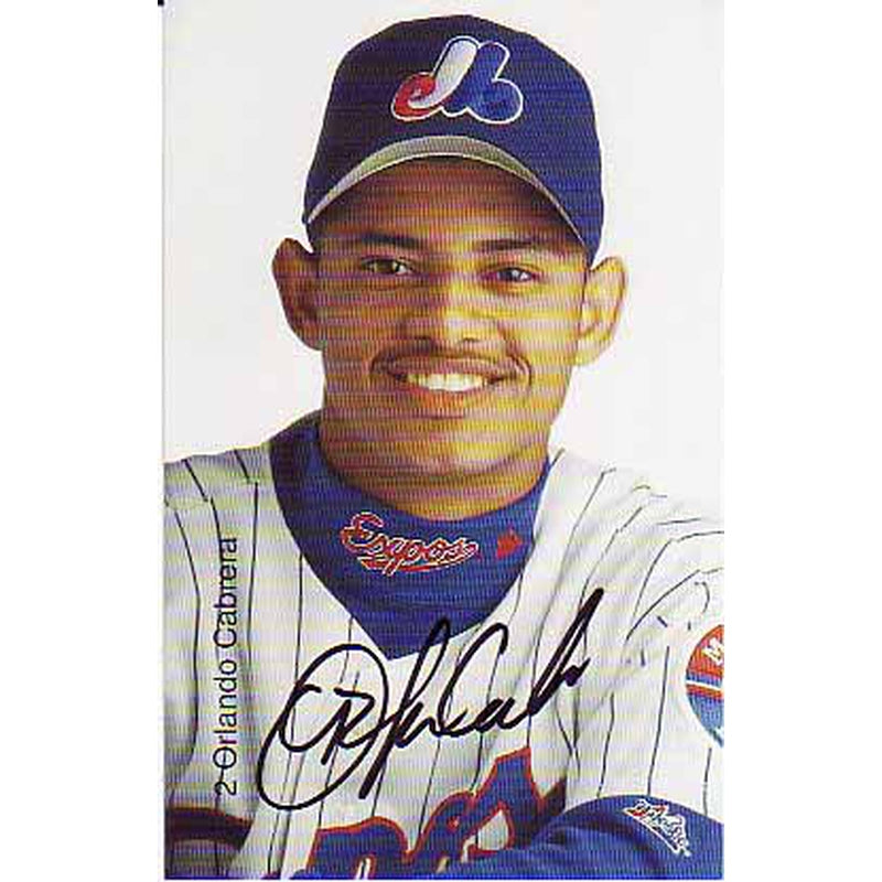 Orlando Cabrera Signed 4x6 inches Montreal Expos card – Formula World ...