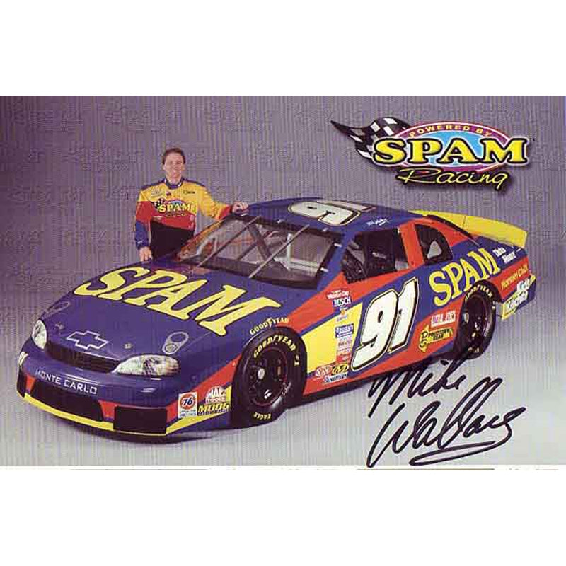 Mike Wallace Signed Nascar 8x10 inches Photo Card – Formula World Shop Inc.