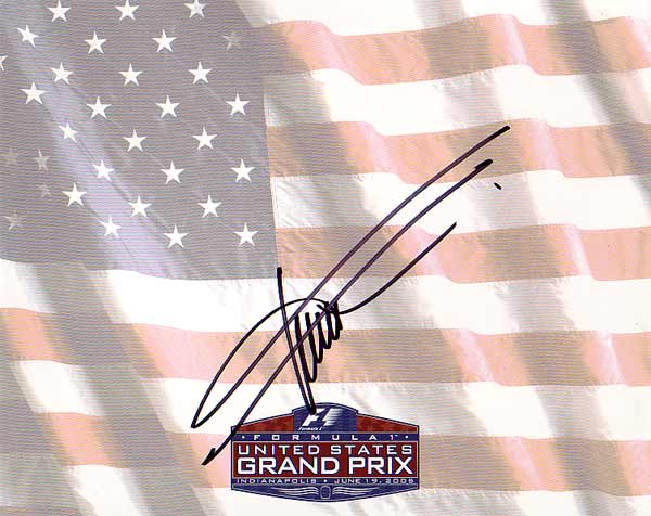 Gil De Ferran Signed 8X10 inches 2005 USGP Photo Card – Formula World ...