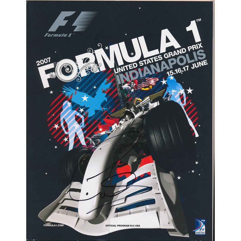 Lewis Hamilton Signed 2007 United States F1 Grand Prix Program ...