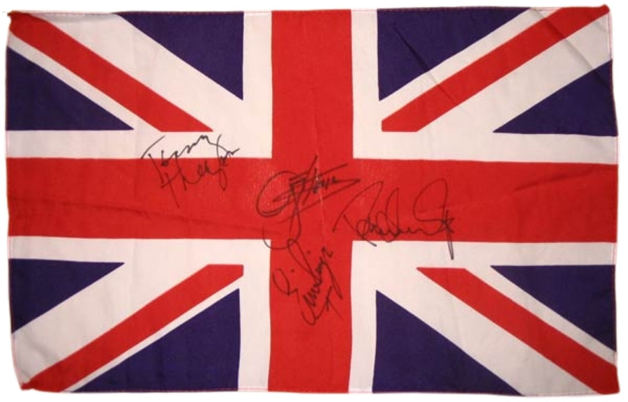 KISS Members Signed 11X17 inches United Kingdom Flag – Formula World ...