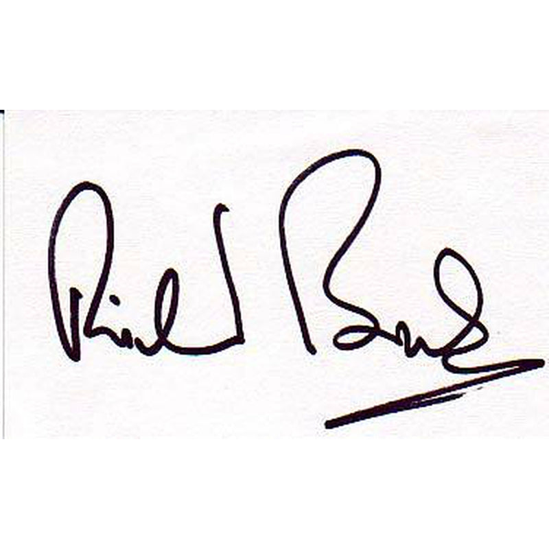 Richard Branson Signed 3x5 inches white paper card – Formula World Shop ...