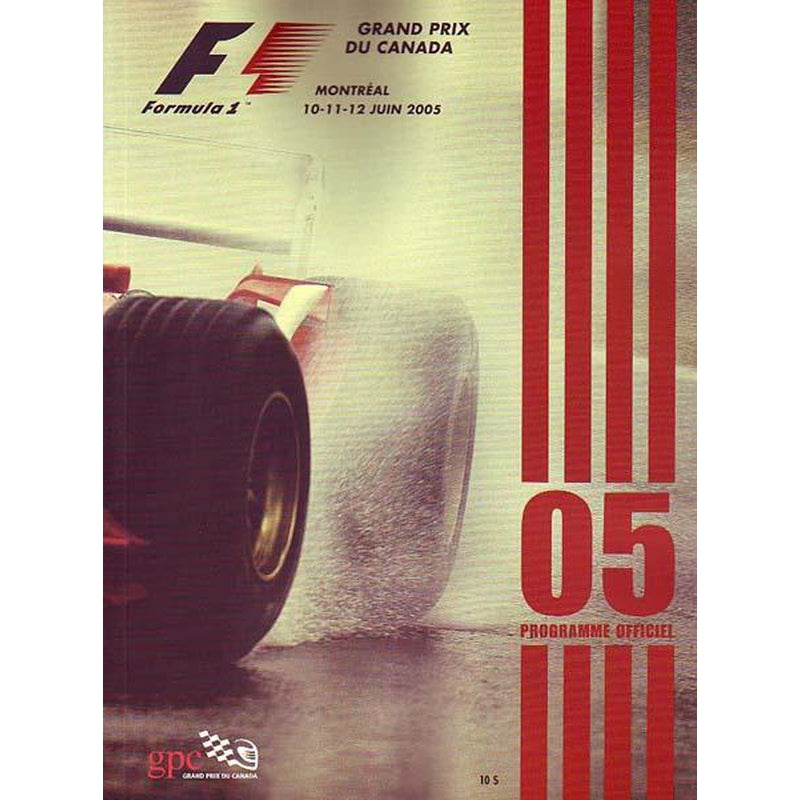 Formule 1 2005 Canada Grand Prix Programme – Formula World Shop Inc.