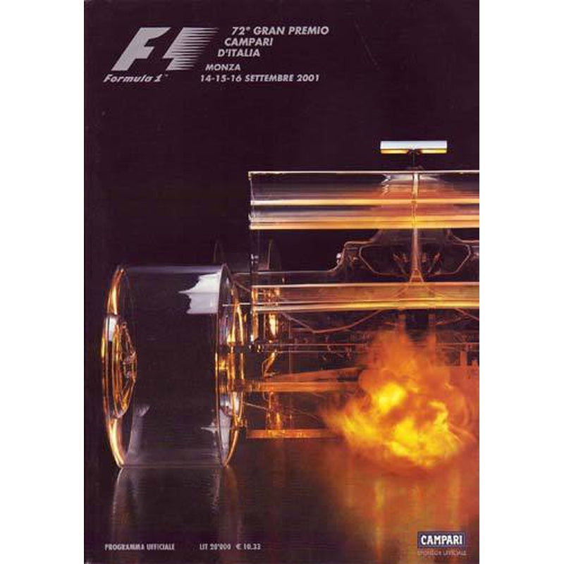 Formula 1 2001 Italy Monza Grand Prix Program / Programme – Formula ...